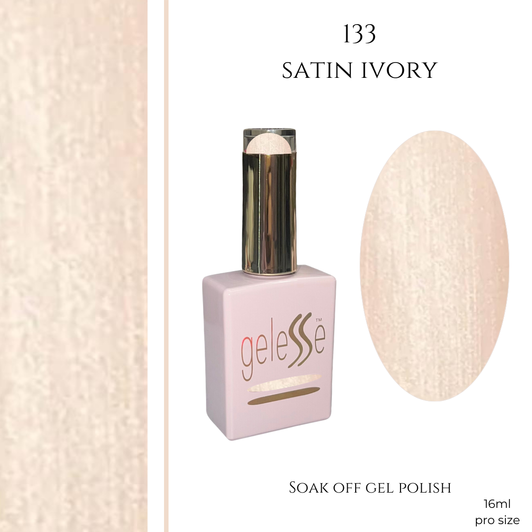 geleSSe 133 Satin Ivory gel polish - @geleSSeNails